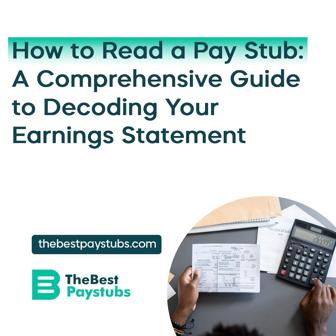 Pay Stub Generator - Check Stub Maker, Paycheck Stub Creator | The Best ...