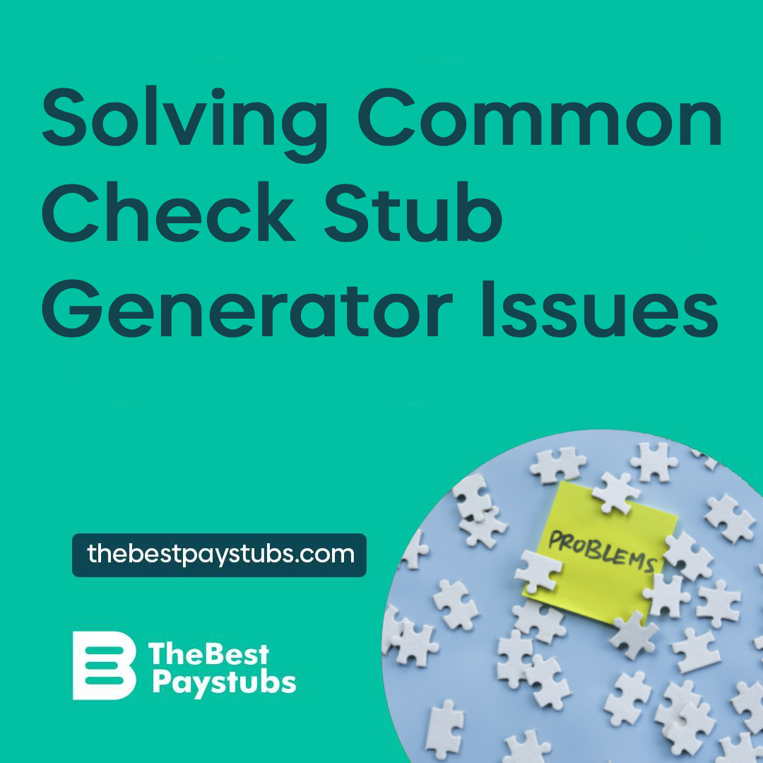 Pay Stub Generator - Check Stub Maker, Paycheck Stub Creator | The Best ...