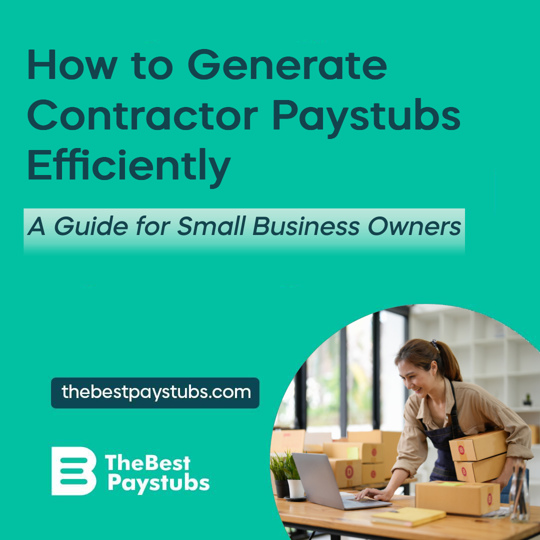 Pay Stub Generator - Check Stub Maker, Paycheck Stub Creator | The Best ...